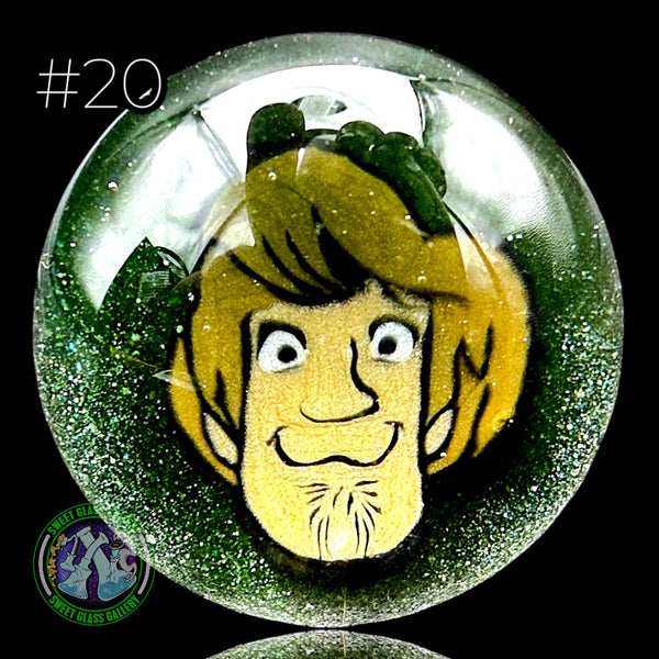 Keys Glass - Marble #20 (Shaggy- Scooby Doo) – Sweet Glass Gallery